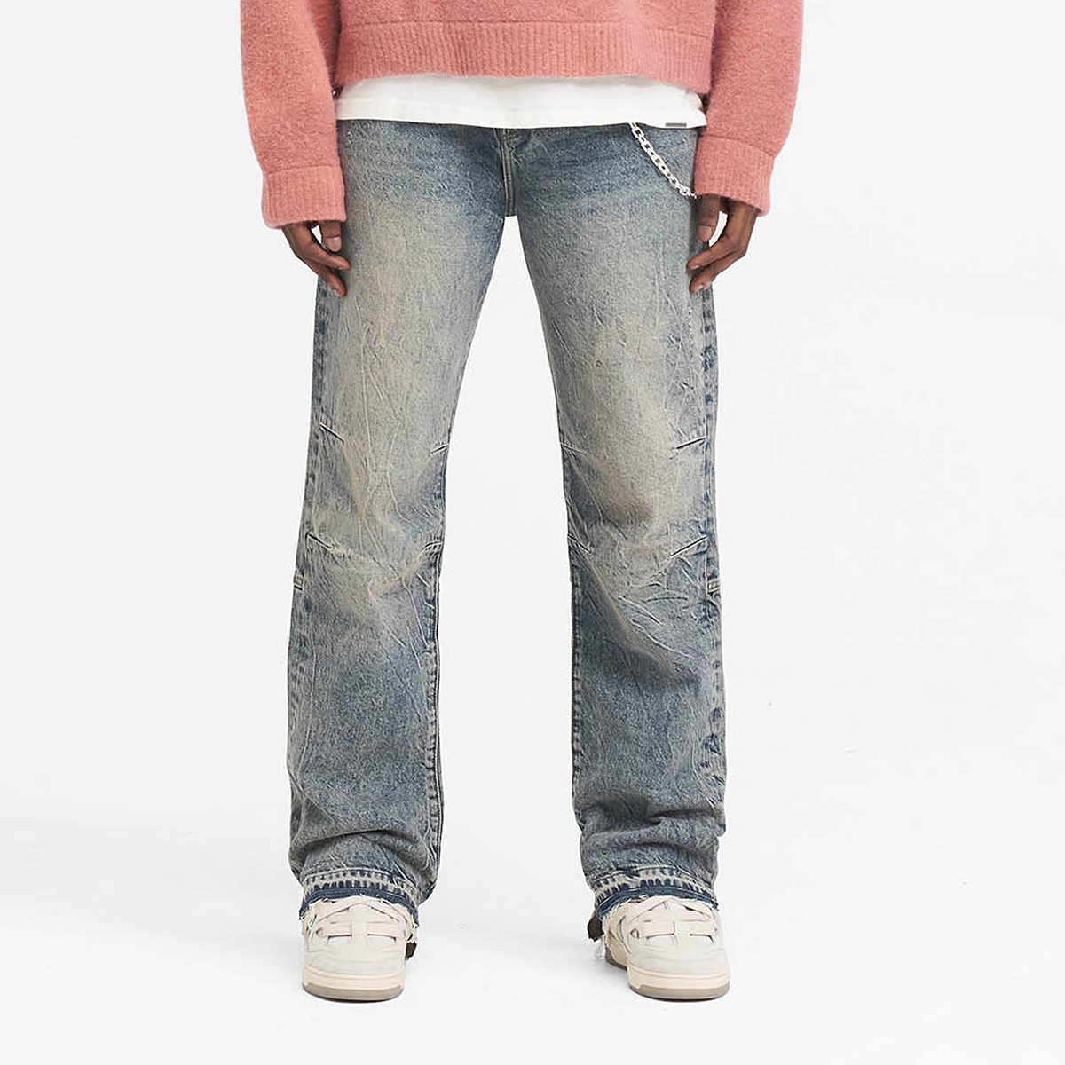 R2 Stepped Hem Denim | Mid Blue | REPRESENT