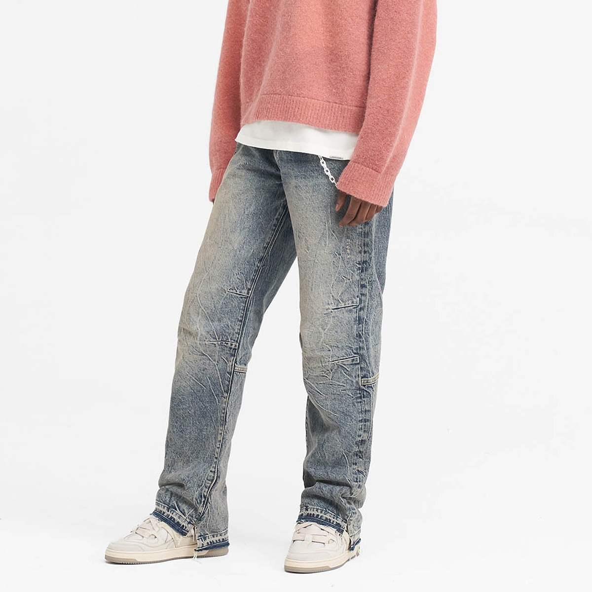 R2 Stepped Hem Denim | Mid Blue | REPRESENT