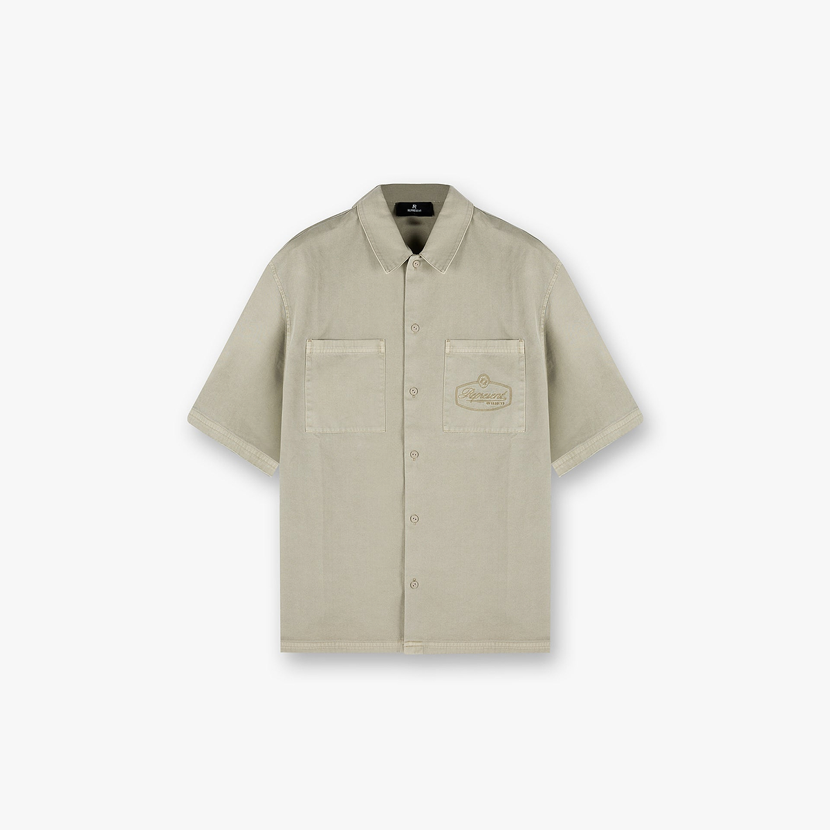 Short Sleeve Cotton Overshirt - Beige | REPRESENT
