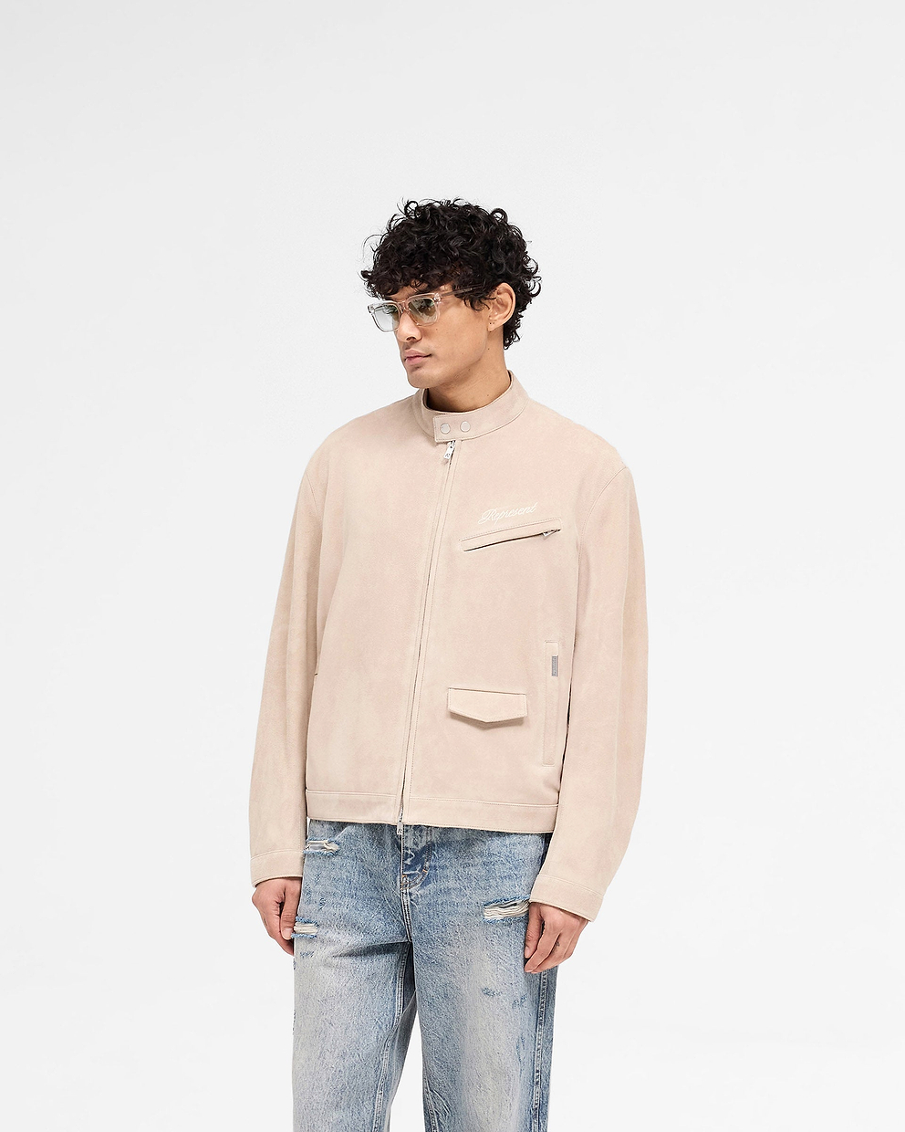 Overdrive Suede Jacket | Beige | REPRESENT