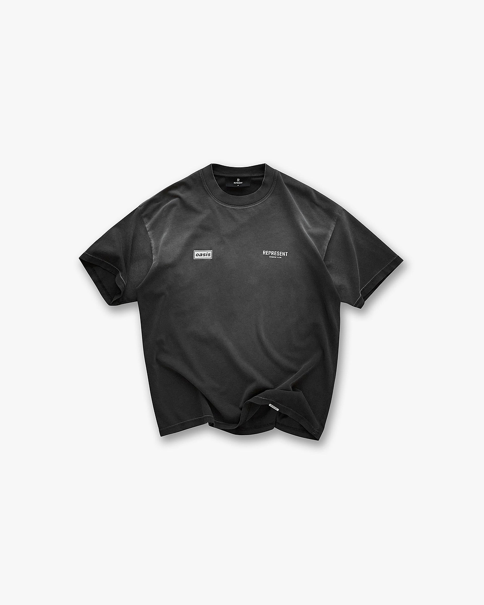 Represent X Oasis Owners Club T-Shirt | Stained Black | REPRESENT